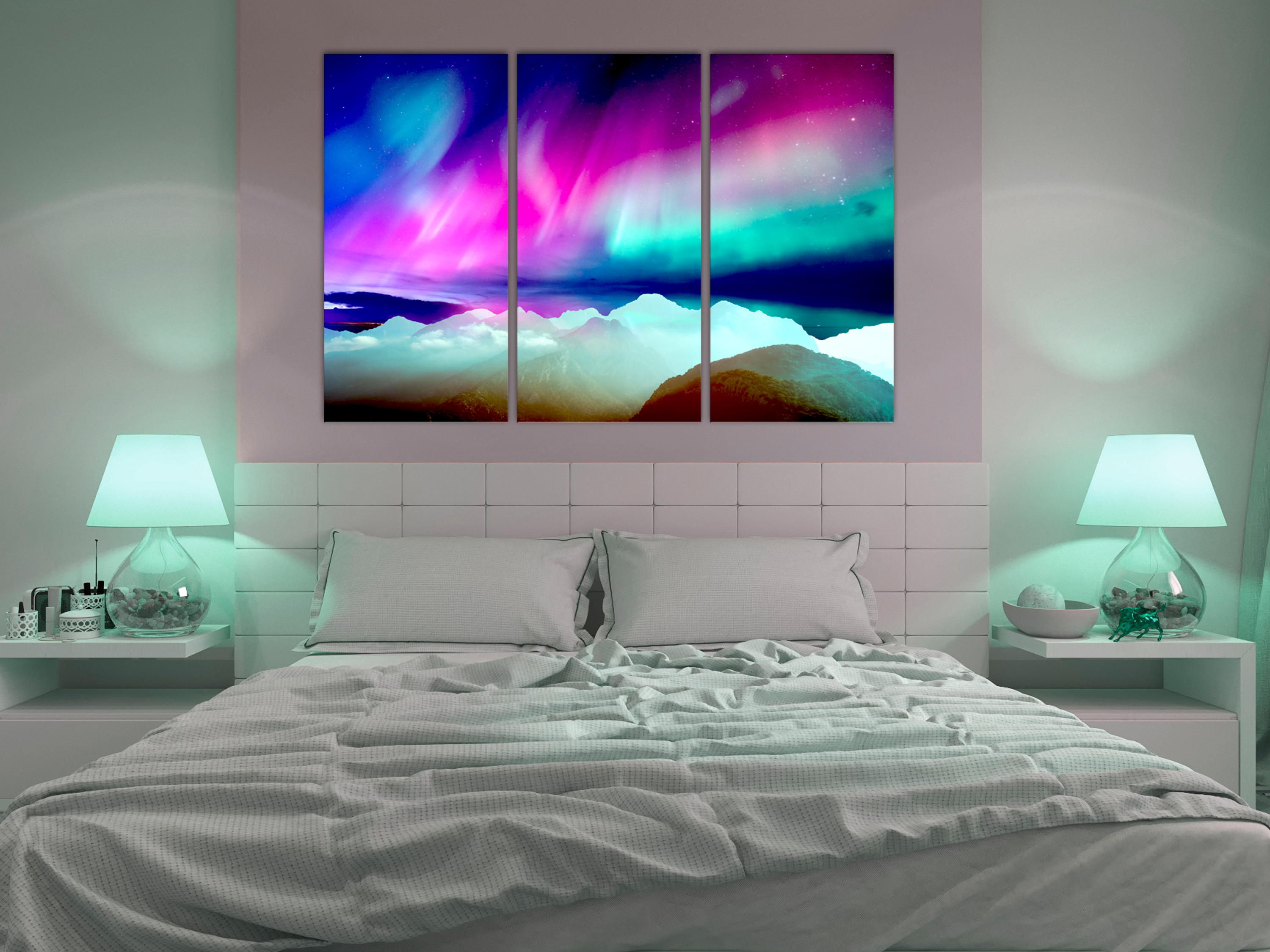 Tableau - Wonderful Aurora (3 Parts) [120x80] à Prix Carrefour