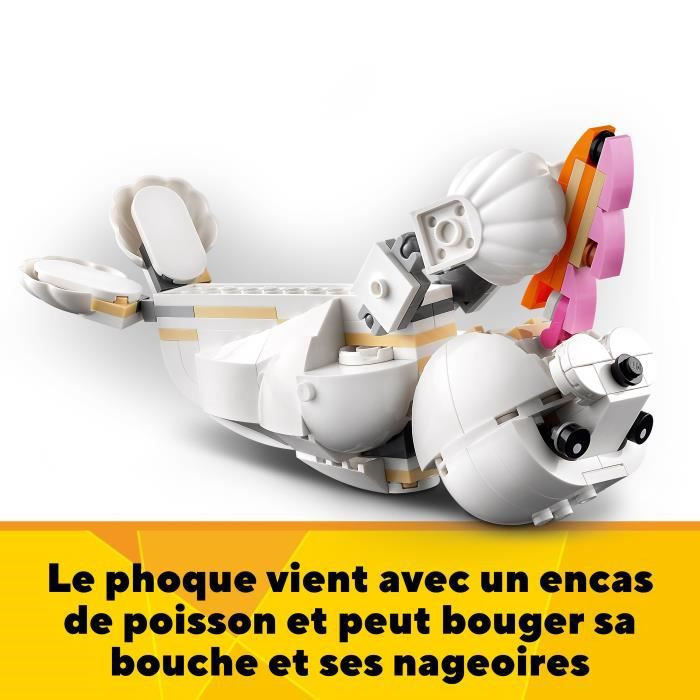 Lego Creator 3-en-1 31133 Le Lapin Blanc, Avec Des Figurines Animaux ...
