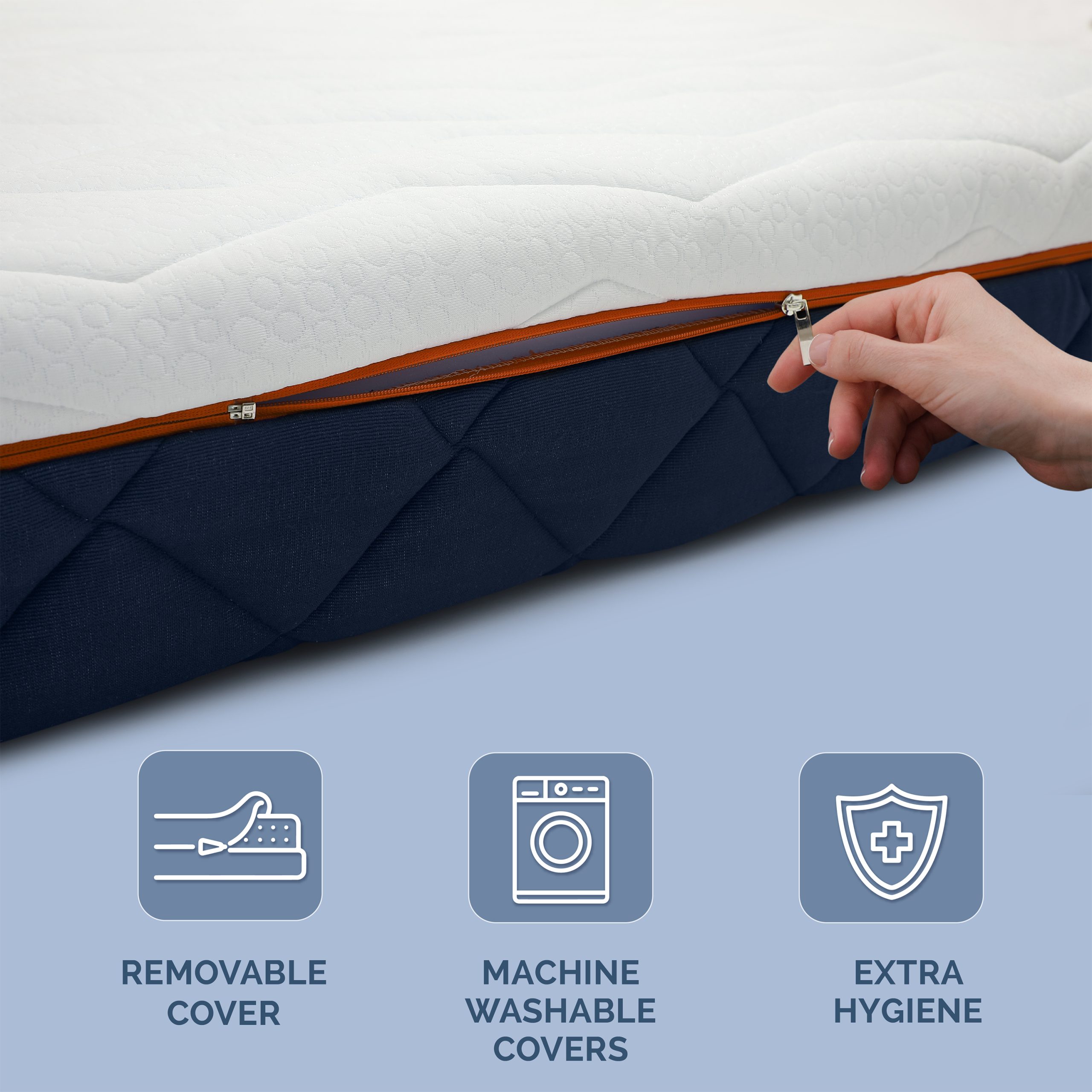 Matelas 140x200cm Mémoire De Forme Waterfoam Italie Haute Respirabilité ...