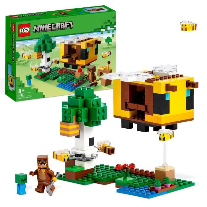 Lego Minecraft 21241 La Cabane Abeille, Jouet, Ferme Avec Maison ...