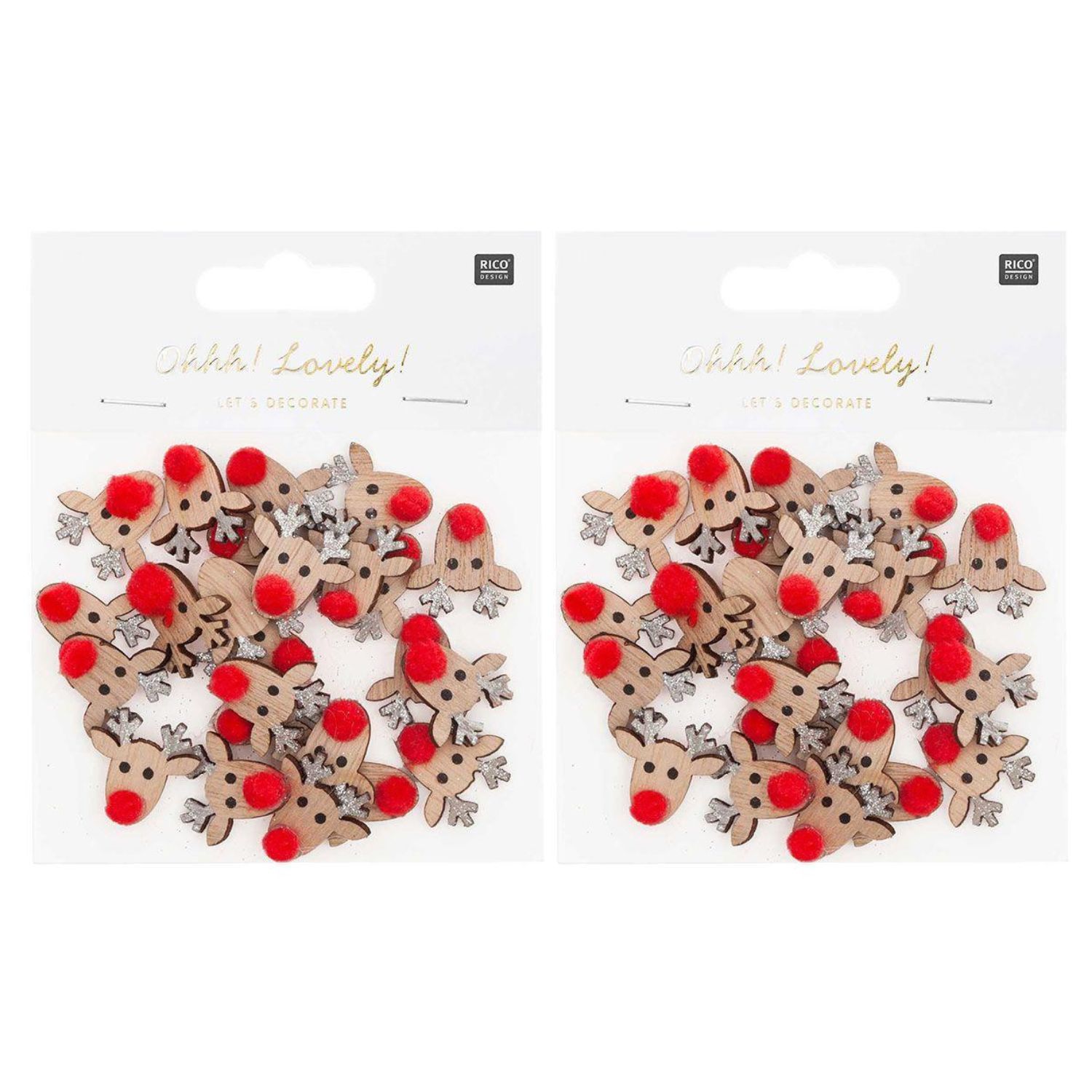 72 Confettis Rennes En Bois Paillettes Argentées 2,3 Cm à Prix Carrefour