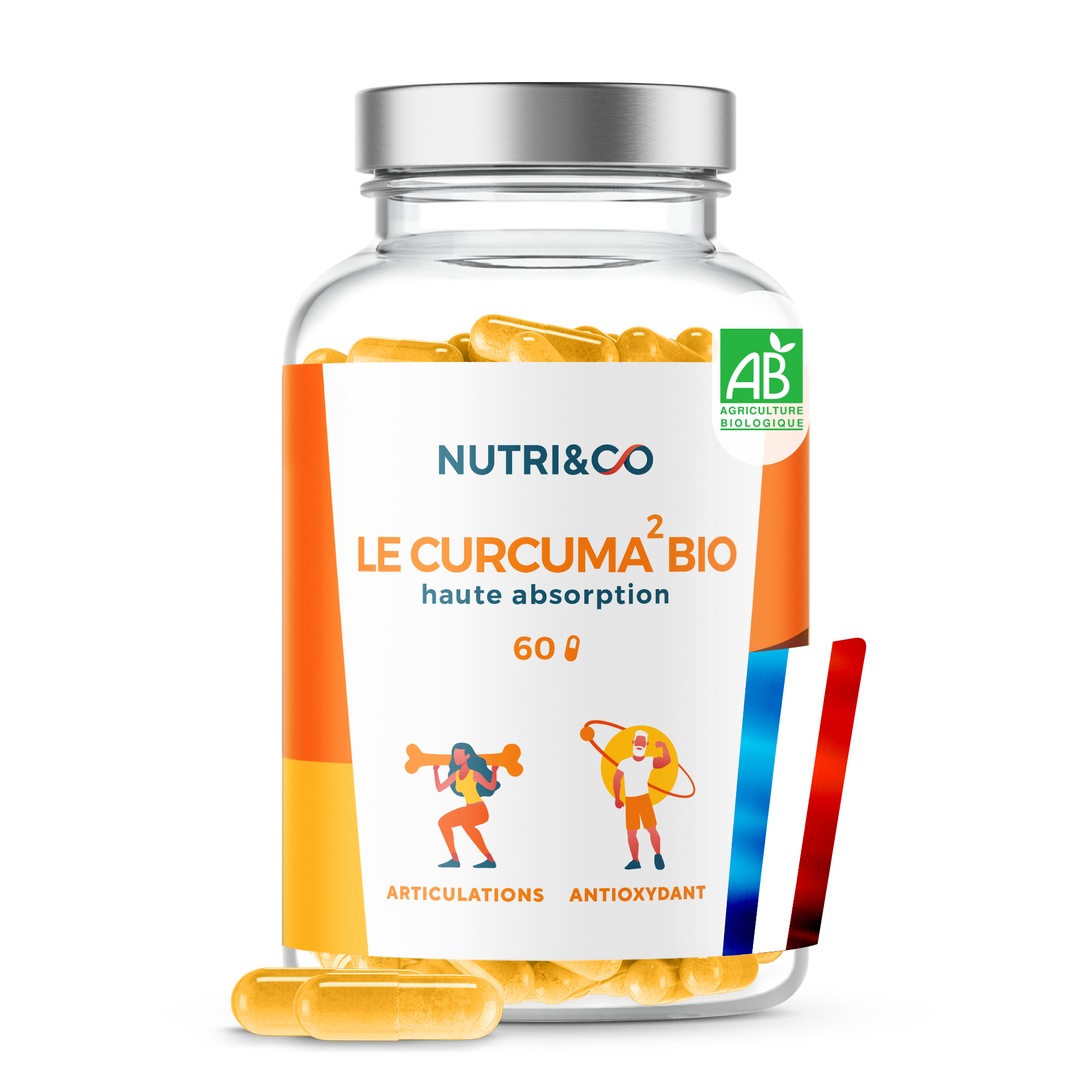 Curcuma Bio Breveté En Gélules - Curcumine Glucosamine Articulations ...