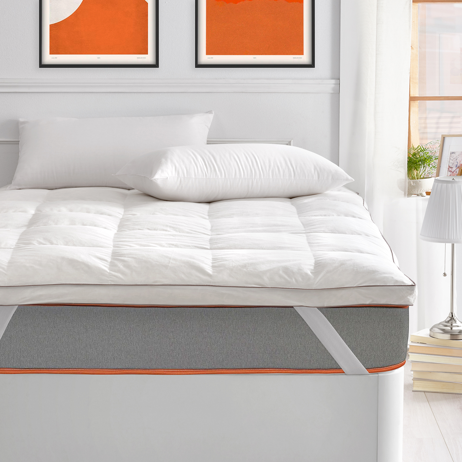 Surmatelas En Plumes Avec Boîtier En Coton - Bass 135x190cm What The ...