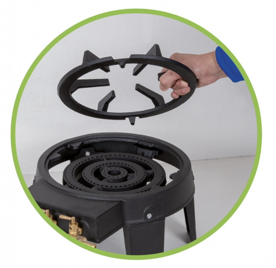 Réchaud Gaz 1 Feu 3 Rampes 4 Pieds Ribitech à Prix Carrefour