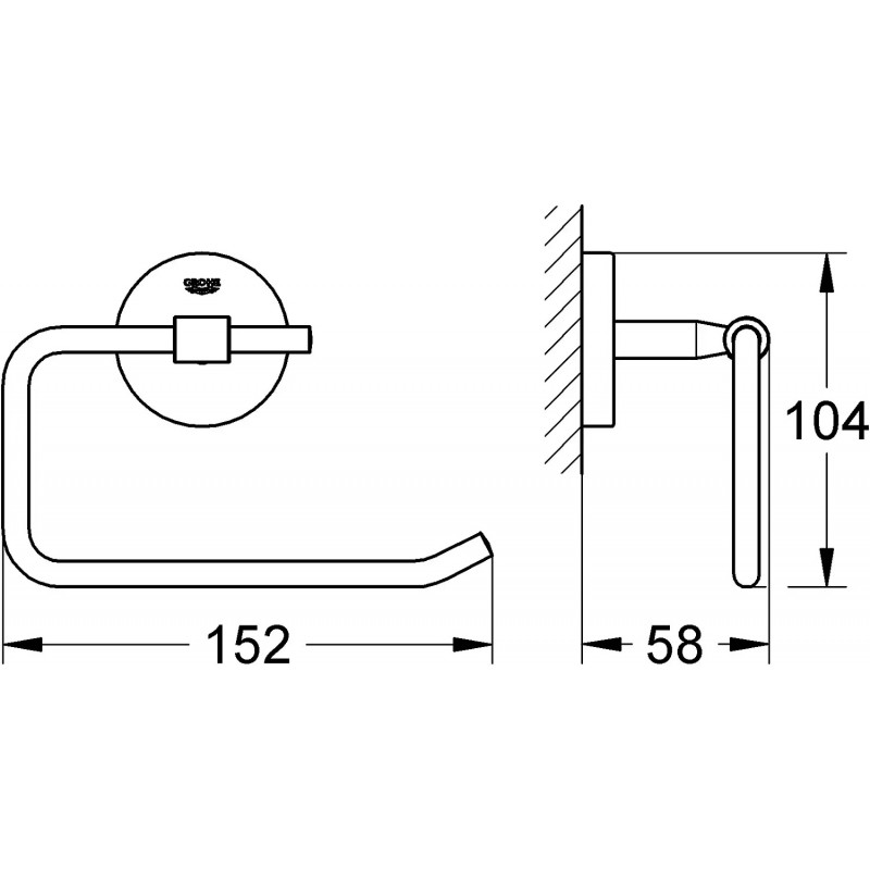 Support Pour Papier Chromé Bau Cosmopolitan 40457001 Grohe à Prix Carrefour