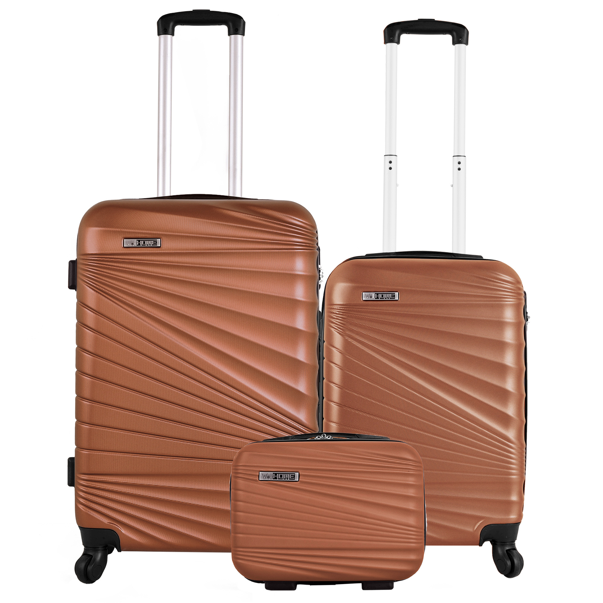 Set De Valises Rigides 3 Pcs. Valise Cabine 56 Cm, Valise Moyenne 66 Cm ...