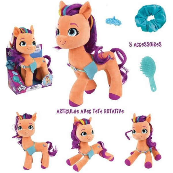 Jemini My Little Pony Peluche Sunny Articulee +/- 30 Cm Avec 3 ...