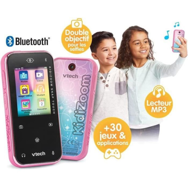Vtech - Kidizoom Snap Touch Rose - Appareil Photo Enfant à Prix Carrefour