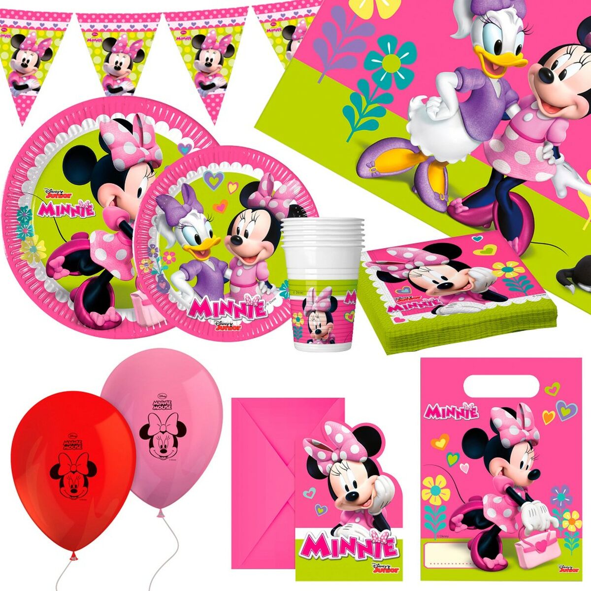 Set D'articles De Fête Minnie Mouse 66 Pièces à Prix Carrefour