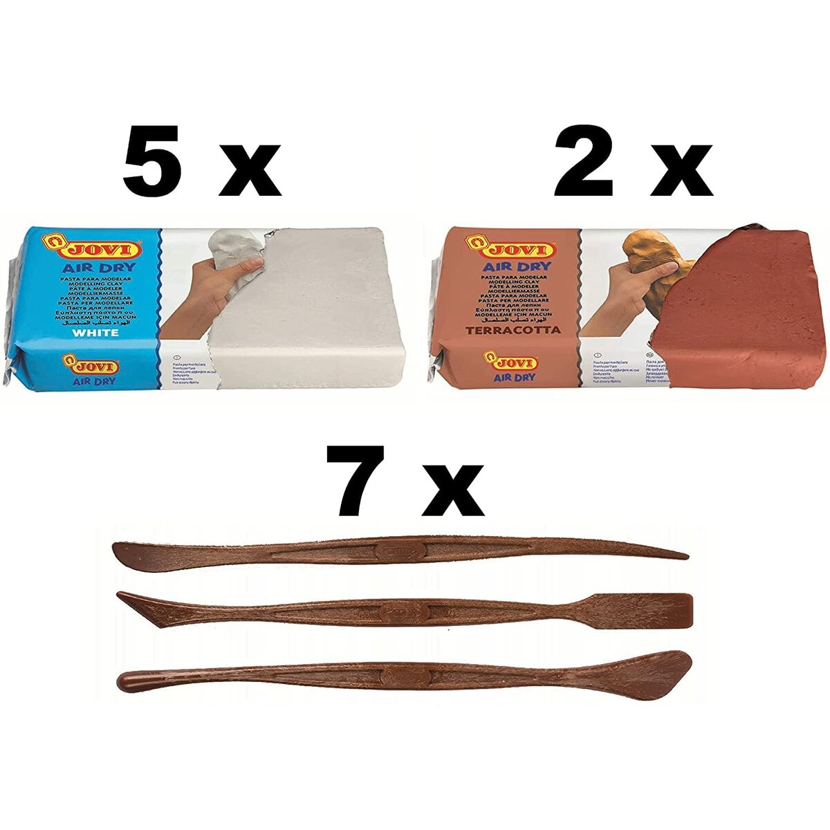 Pâte À Modeler En Argile Jovi Air Dry Multicouleur 27 Pièces à Prix ...