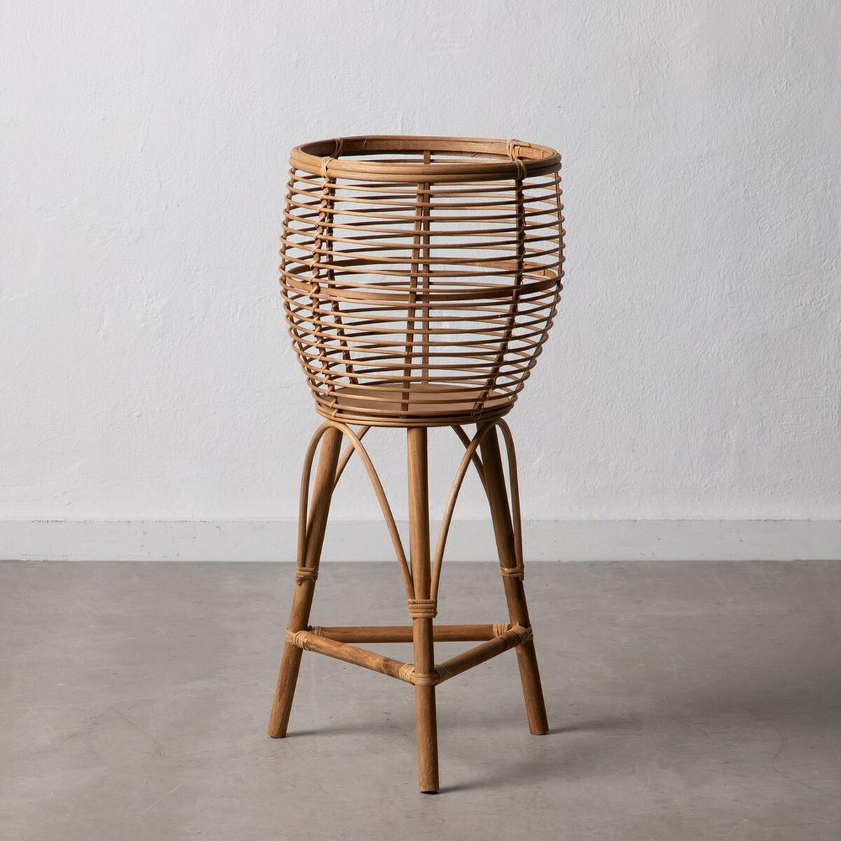 Cache-pot 37,5 X 37,5 X 80 Cm Naturel Rotin à Prix Carrefour