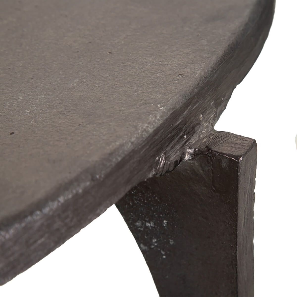 Gosta - Table Basse Ronde En Aluminium Laqué Noir à Prix Carrefour