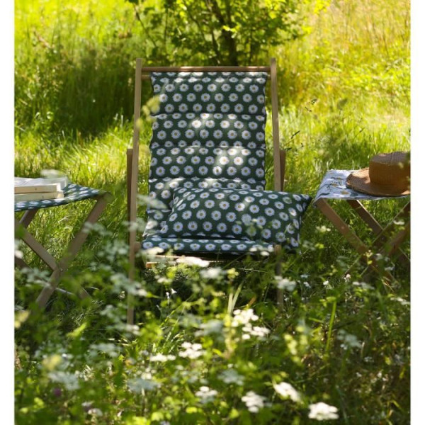 Transat Jardin Prive Chilienne Matelassée Prairie Structure En Bois ...