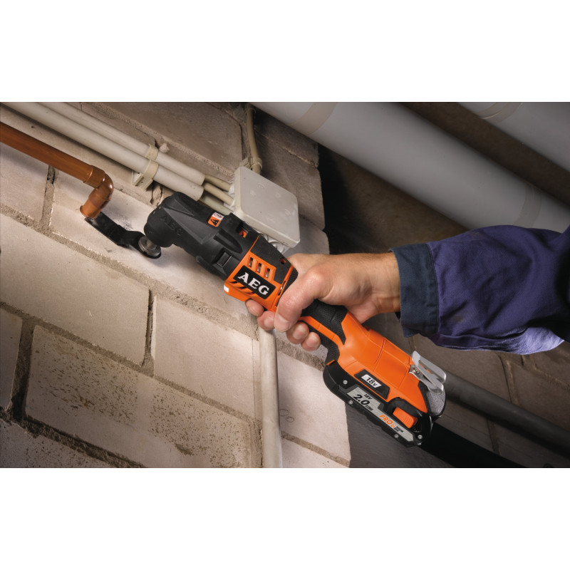 Outil Multifonctions Multi Tool Aeg 18v - 2 Batteries 2.0ah Et Chargeur ...