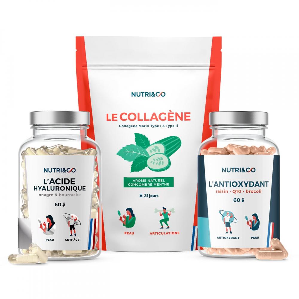 Nutri&co - Pack Anti-âge Concombre - Collagène Concombre +antioxydant ...