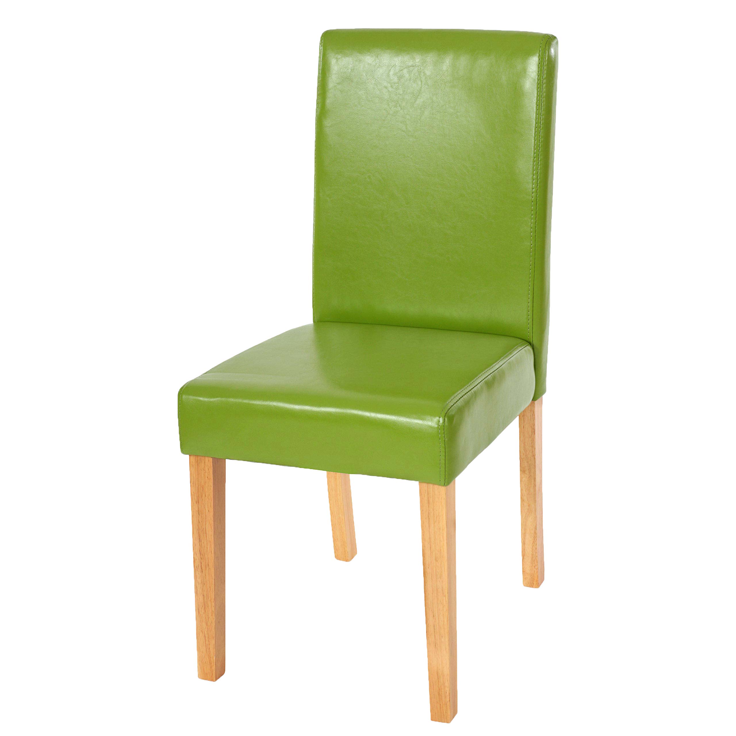 Chaise De Salle À Manger Cuisine En Synthétique Vert Pieds En Bois ...