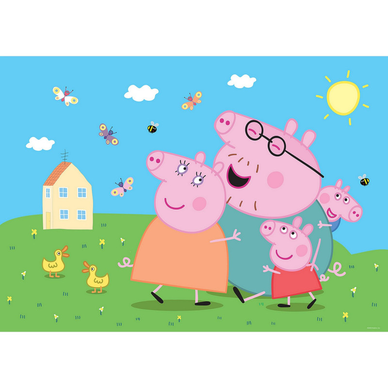 Papier Peint Peppa Pig Avec Sa Famille 252 X 182 Cm à Prix Carrefour