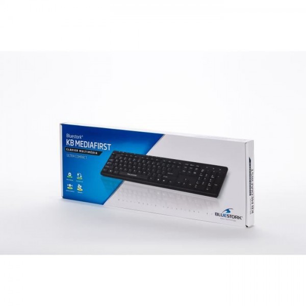 Bluestork Clavier Multimédia Bs-kb-mediafirst - Azerty à Prix Carrefour