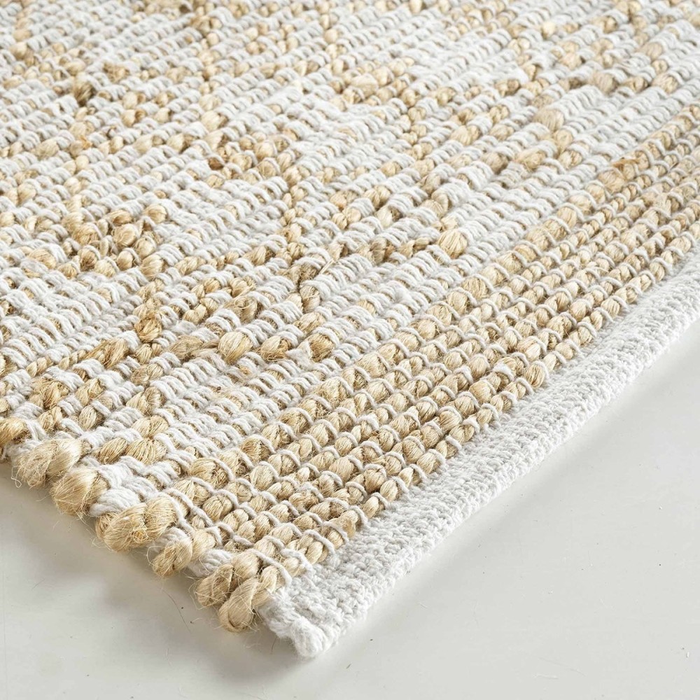 Tapis Rectangle 120x170 Cm Orya Jute Coton à Prix Carrefour