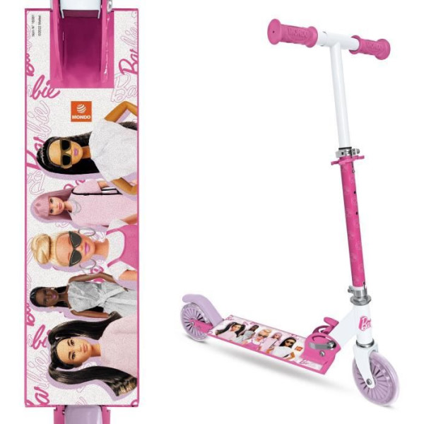 Mondo - Trottinette / Patinette 2 Roues Pliable - Barbie à Prix Carrefour