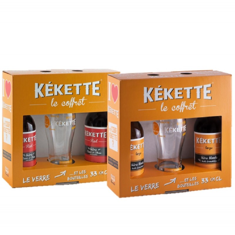 Box Multiple 2 Coffrets Kekette 2*33cl + 1 Verre : le pack de 132 cl à Prix Carrefour