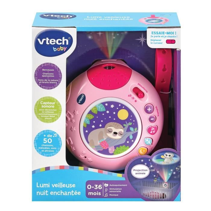 Vtech Baby - Lumi Veilleuse Nuit Enchantée Rose à Prix Carrefour
