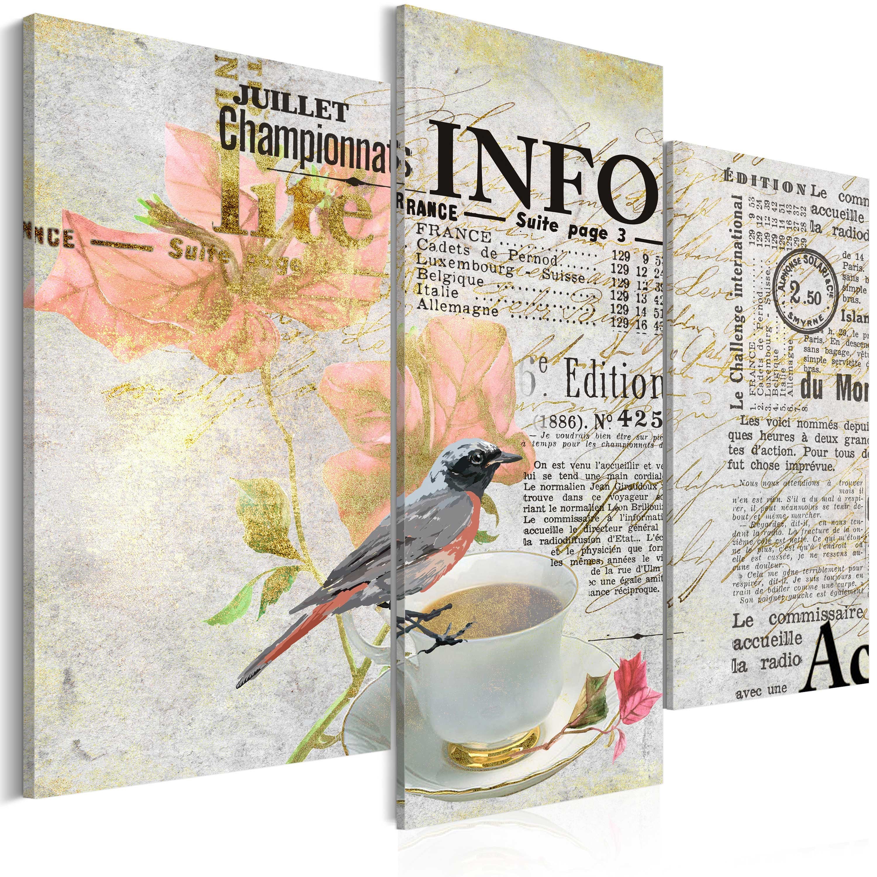 Tableau Morning Newspaper - L 120 X H 100 Cm à Prix Carrefour