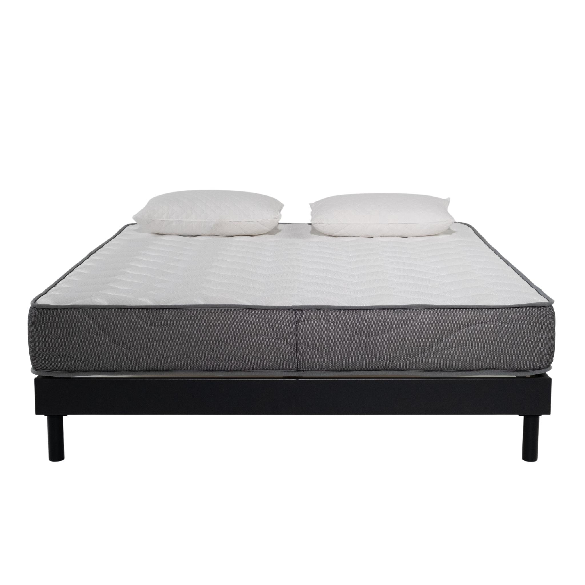 Matelas Mousse Luxe 140x190cm Et 2 Oreillers 50x70 Mousse Et Sommier ...