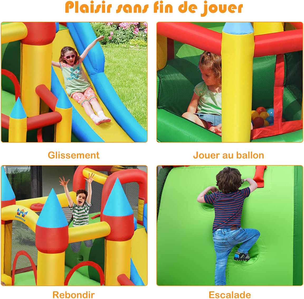 Château Gonflable Avec Souffleur Pour Enfants De 3 À 10 Ans, Avec ...