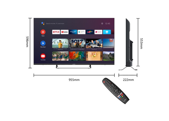 Smart Tech Tv Led 4k Uhd Android Tv 43' (108cm) 43ua10v3, Hdmi/usb/bluetooth, Google Assistant à ...