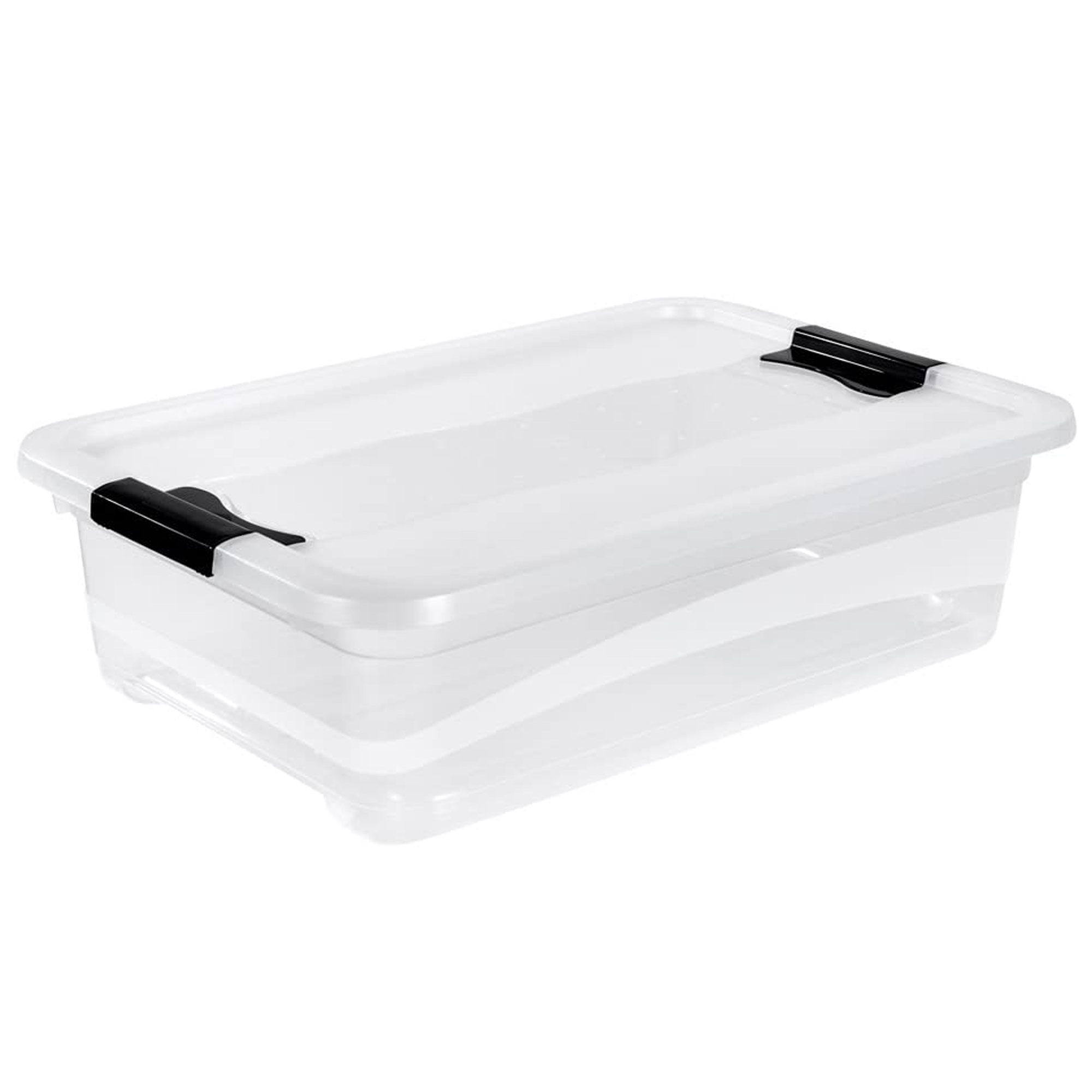 2 Boîte De Stockage Avec Couvercle, Plastique, 28 Litres à Prix Carrefour