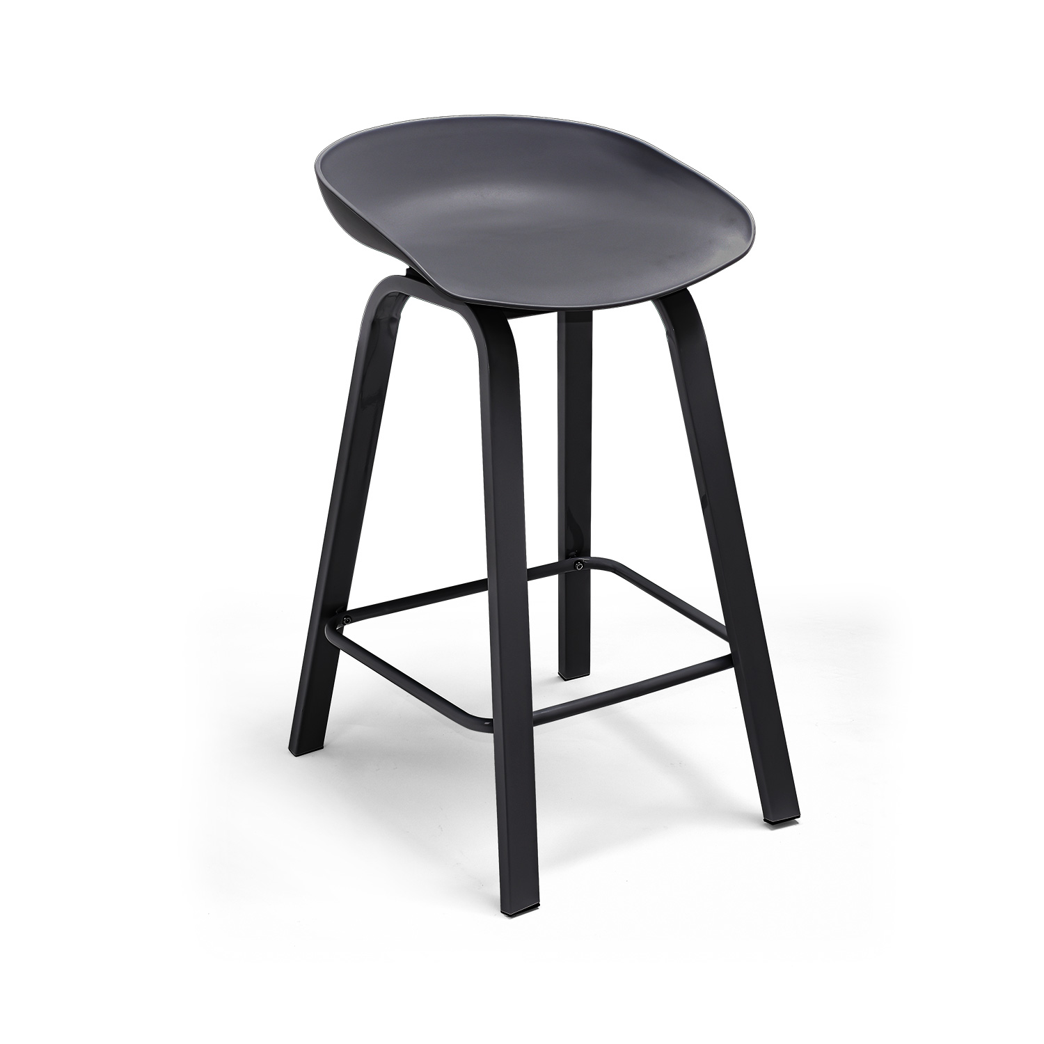 Kiel - Lot De 4 Tabourets Design En Métal Et Pp Noir à Prix Carrefour