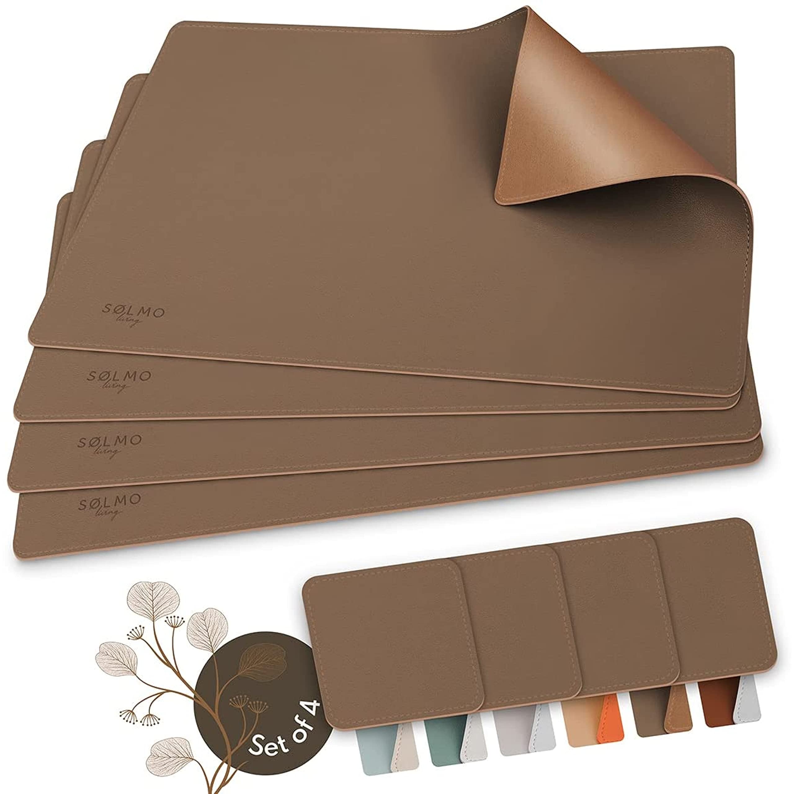 Sølmo I Set De Table En Cuir Artificiel - Lot De 4 I Set Table ...