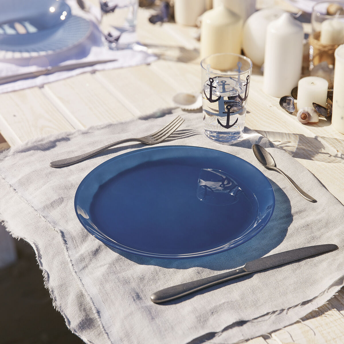 Assiette Plate Luminarc Arty Bleu Verre (ø 26 Cm) (12 Unités) à Prix ...