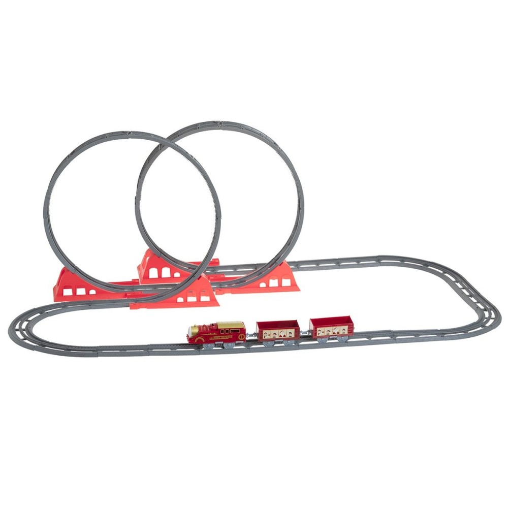 Train Électrique Looping 47 Pièces Village De Noël à Prix Carrefour