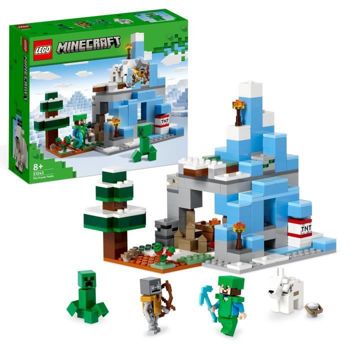 Lego Minecraft 21243 Les Pics Gelés, Jouet Enfants 8 Ans, Avec ...