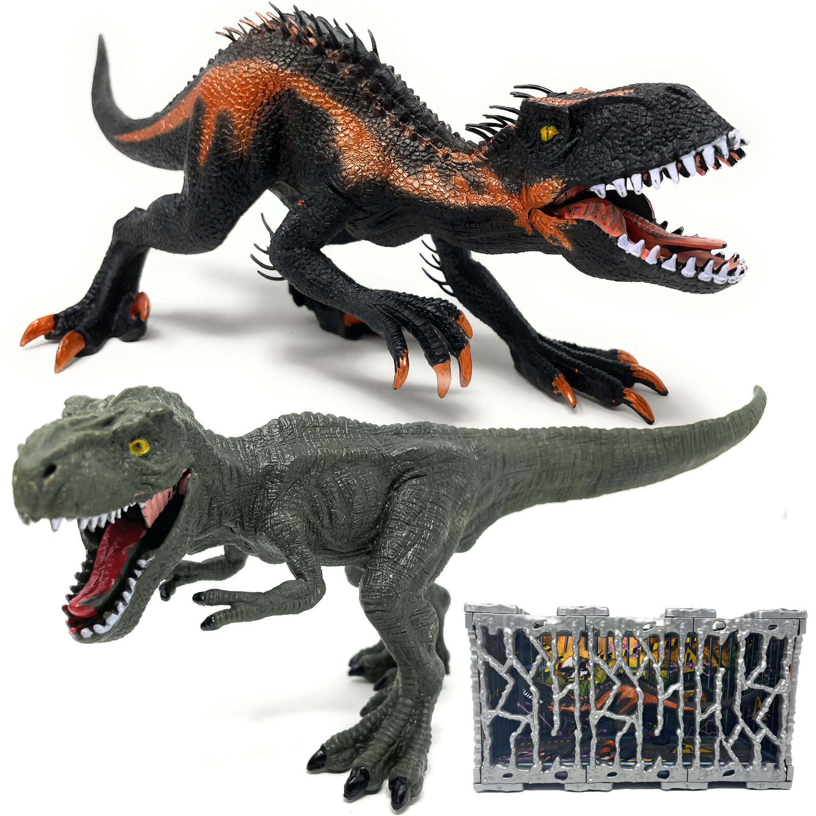Toi-toys - Le Monde Des Dinosaures - Raptor En Cage à Prix Carrefour