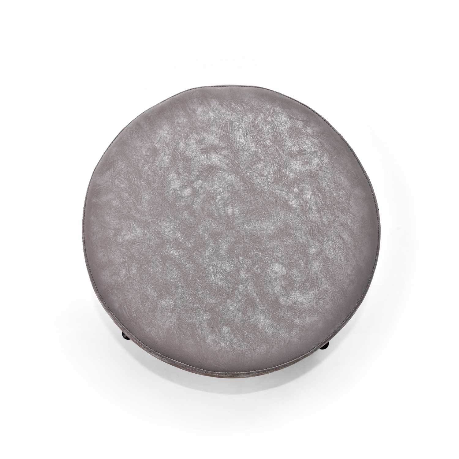 Bonn Letherette - Petit Pouf Rond En Létherette à Prix Carrefour