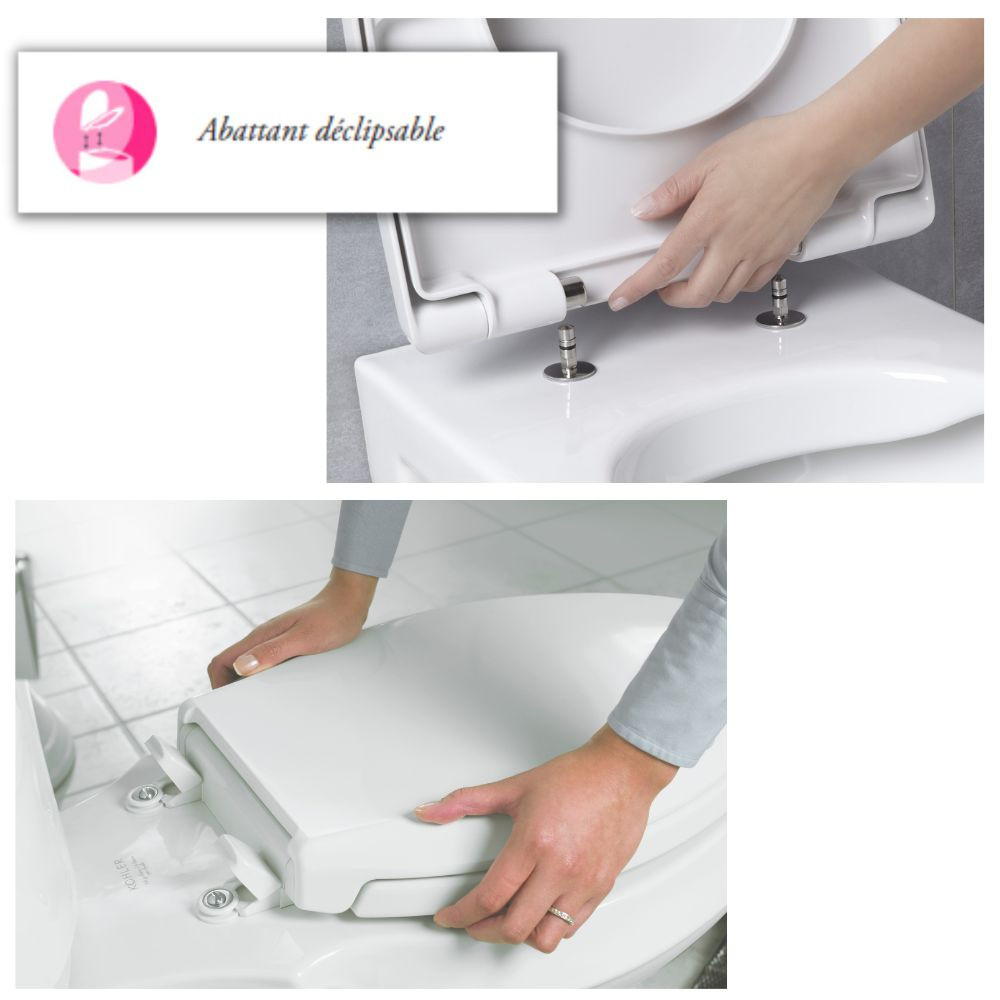 Wc Au Sol Sans Bride Jacob Delafon Elite + Abattant Extraplat ...