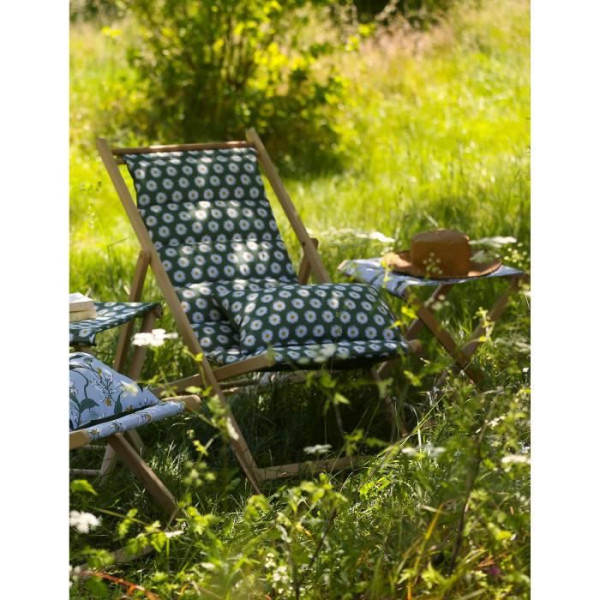 Transat Jardin Prive Chilienne Matelassée Prairie Structure En Bois ...